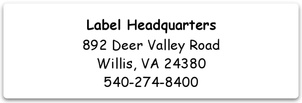 Sample Labels / Add-On ONLY – Label-Headquarters.com
