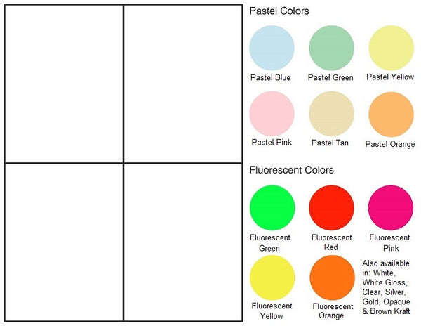 Multipurpose Quarter Sheet Label #205 - 4.25" x 5.5" - Blank Sheets ...