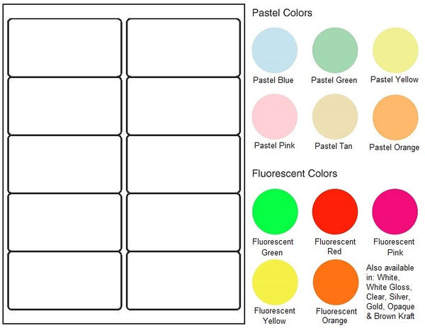 Mailing/Shipping Sheet Label #46 - 4" x 2" - Blank Sheets – Label ...